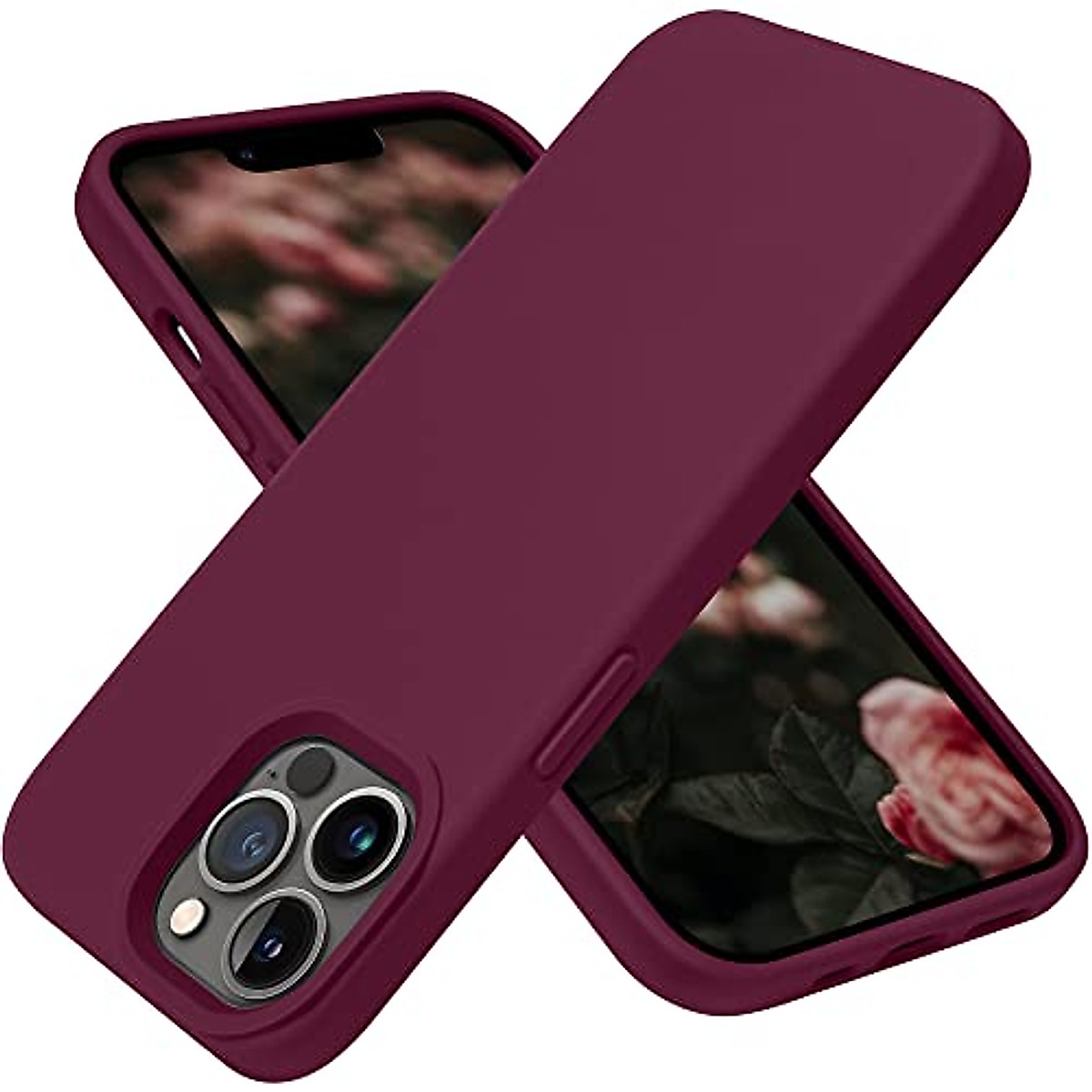 OTOFLY Designed for iPhone 13 Pro Max Case, Silicone Shockproof Slim Thin Phone Case for iPhone 13 Pro Max 6.7 inch (Wine Red)