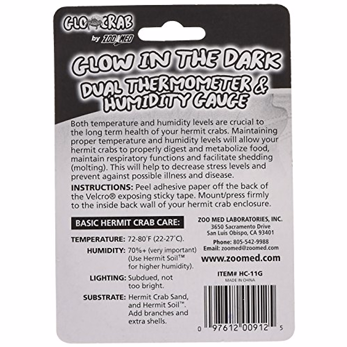 Zoo Med Thermometer Humidity Gauge, Green (6600912)