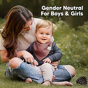 8-Pack Muslin Bibs, Baby Bibs for Boys, Girls - Bandana Bibs, Muslin Baby Bibs, Baby Girl Bibs, Baby Boy Bibs, Baby Drool Bibs, Newborn Bibs, Drooling, Teething Bibs, Infant Bibs, Unisex Bibs (Spice)