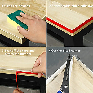 Corner Guards Child Safety - Soft Baby Proofing Furniture Edge Corner Protector Clear Soft Silicone Table Corners Protection Child Safety Kit Bumper Strip 20ft(6m) Toddler Corner Protector(4 Pack)