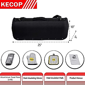 Portable Solar Oven BBQ Cooker, Solar Stove Cooker with 4.5L Large Capacity, Solar Oven Sun Cooker Foldable Camping Stove with Thermometer for Outdoor Camping Backpacking Hiking Familiy Party