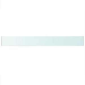 SunshineFace Glass Shelf Tempered Glass Shelf Panel, Modern Display Shelf Floating Shelves for Homes, Shops, 43.3"x4.7" (LxW), 0.3" Thick, Clear