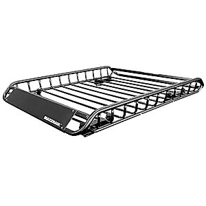 MaxxHaul 70115 46" x 36" x 4-1/2" Roof Rack Rooftop Cargo Carrier Steel Basket, Car Top Luggage Holder for SUV and Pick Up Trucks - 150 lb. Capacity, Black