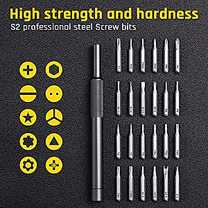 Fanttik X5 Precision Screwdriver Set, 25-in-1 Mini Screwdriver, 5/32'' Hex, Magnetic Driver Bits Set, Pocket Manual Hand Tool, Screwdriver Tool Set, Repair Tool Kit for Electronics
