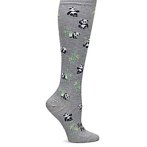 Nurse Mates Calf Socks | 12-14 mmHg Compression | Superior Support & Comfort | 1 Pair | Endangered Panda