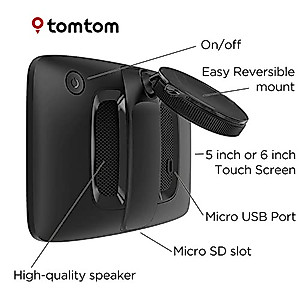 TomTom Go Comfort 5 Inch GPS Navigation Device with Updates via Wi-Fi, Real Time Traffic, Free Maps of North America, Smart Routing, Destination Prediction and Road Trips