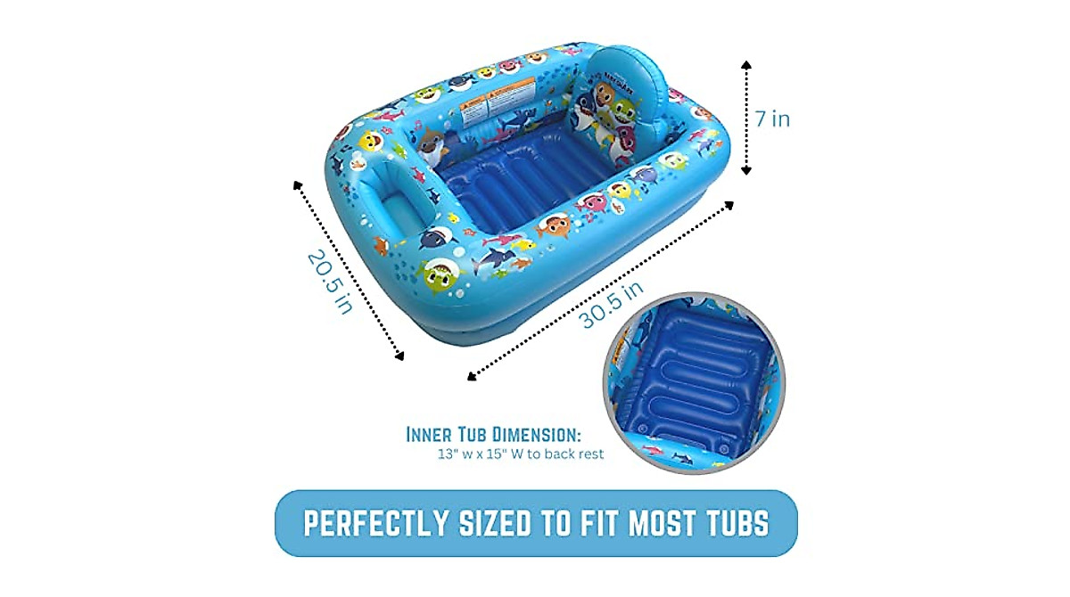 Baby Shark Inflatable Tub for Safe Bath Time Fun