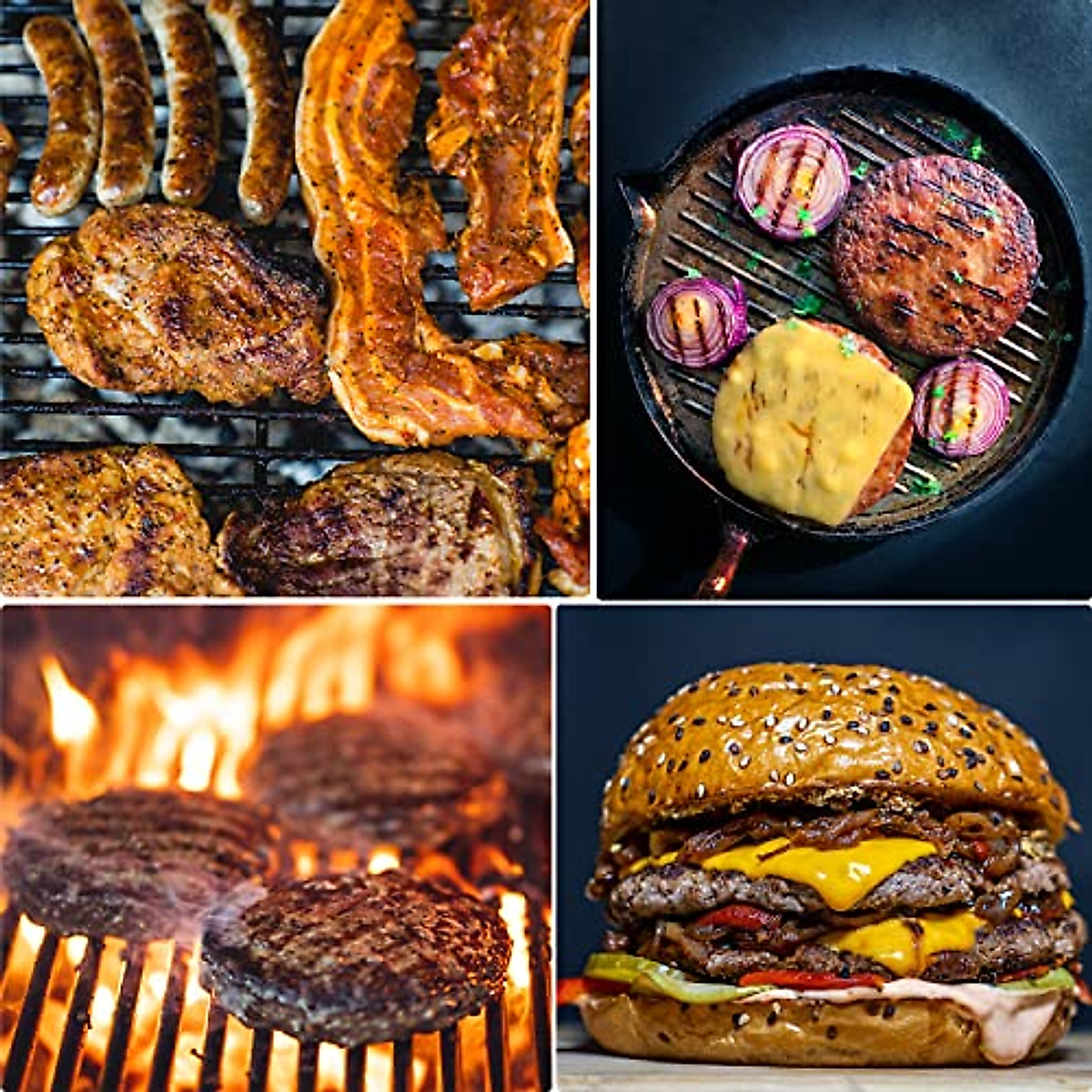 NA Burger Press, Stainless Steel Hamburger Press 5.5 inch Round Burger Smasher Grill Press, Professional Griddle Accessories Kit for Flat Top Grill, Hamburger Patty Maker and Squeeze Grease