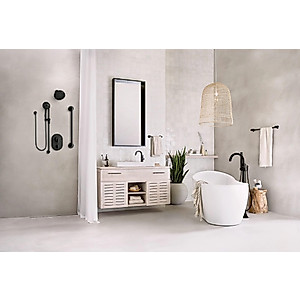 Moen Matte Black 8-Inch Shower Arm and Flange, S122BL