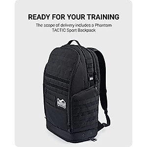 Phantom Athletics Gym Backpack - Sports MMA Boxing BJJ - Men Bag Tactical Black