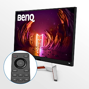 BenQ MOBIUZ EX3210U 32~'' 4K IPS Gaming Monitor, 144Hz 1ms, True 10-bit, HDMI 2.1 (48Gbps), 98% P3, 99% Adobe RGB, FreeSync, (Reed), White (Renewed)