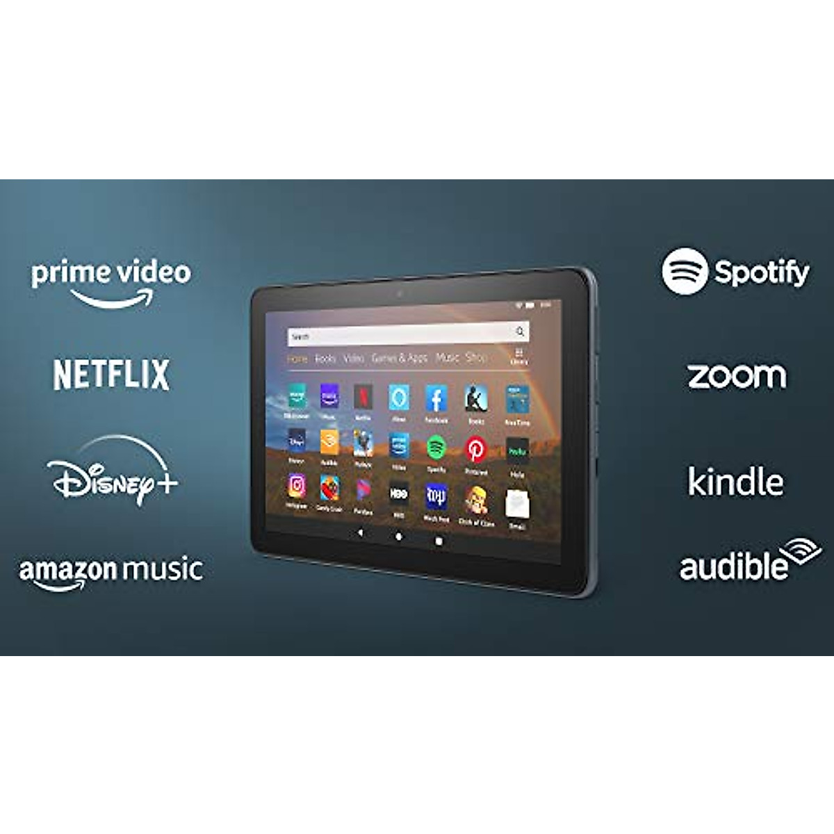 Certified Refurbished Fire HD 8 Plus tablet, HD display, 64 GB, (2020 release), our best 8" tablet for portable entertainment, Slate