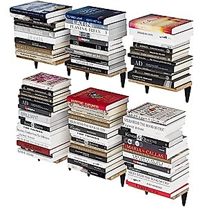 You Have Space Flota 9"x 4.5" Floating Shelves for Wall, Wall Decor Living Room, Book Bookshelf Storage Shelf for Home Office,Bedroom Set of 6