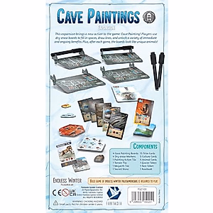 Endless Winter Paleoamericans Cave Paintings Board Game Expansion | Prehistoric Strategy Game for Adults and Kids | Ages 12+ | 1-4 Players | Average Playtime 60-90 Minutes | Made by Fantasia Games