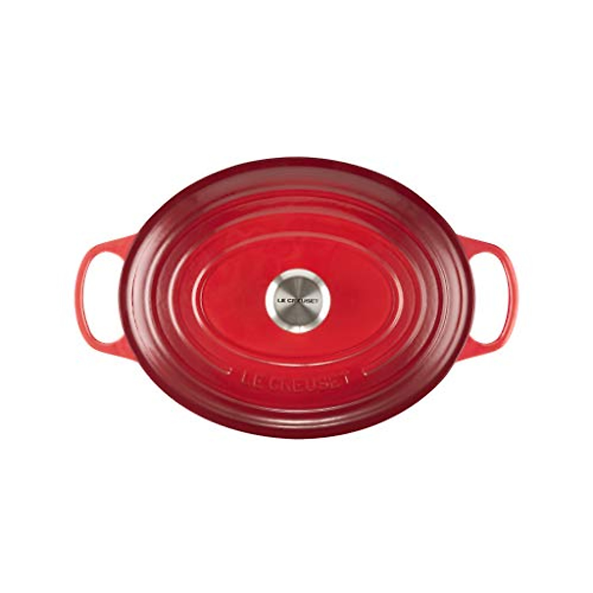 Le Creuset Enameled Dutch Oven Cast Iron Signature Oval Casserole, 31cm, 6.75 Qt, Cerise