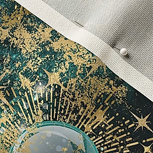 Spoonflower Square Throw Pillow, 18", Velvet - Crystal Ball Medium Astrology Carnival Fortune Cards Print Throw Pillow Cover