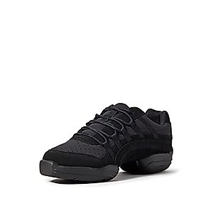 Capezio Unisex Rock It Dansneaker Dance Shoe, Dance Shoes With Cool Ventilated Arch & Modern Design For Many Styles Of Dance,Shoes Women & Men Can Wear For Studio Practice & On Stage-Black,Size 10.5