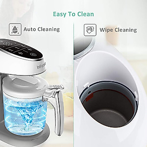 WOZAIJAInfanso Baby Food Maker Food Processor for Infants and Toddlers 7 in 1 Blender Grinder Steamer, Blender, Chopper, Defroster, Reheater, Disinfector, Auto Cleaning 10 Food Pouches