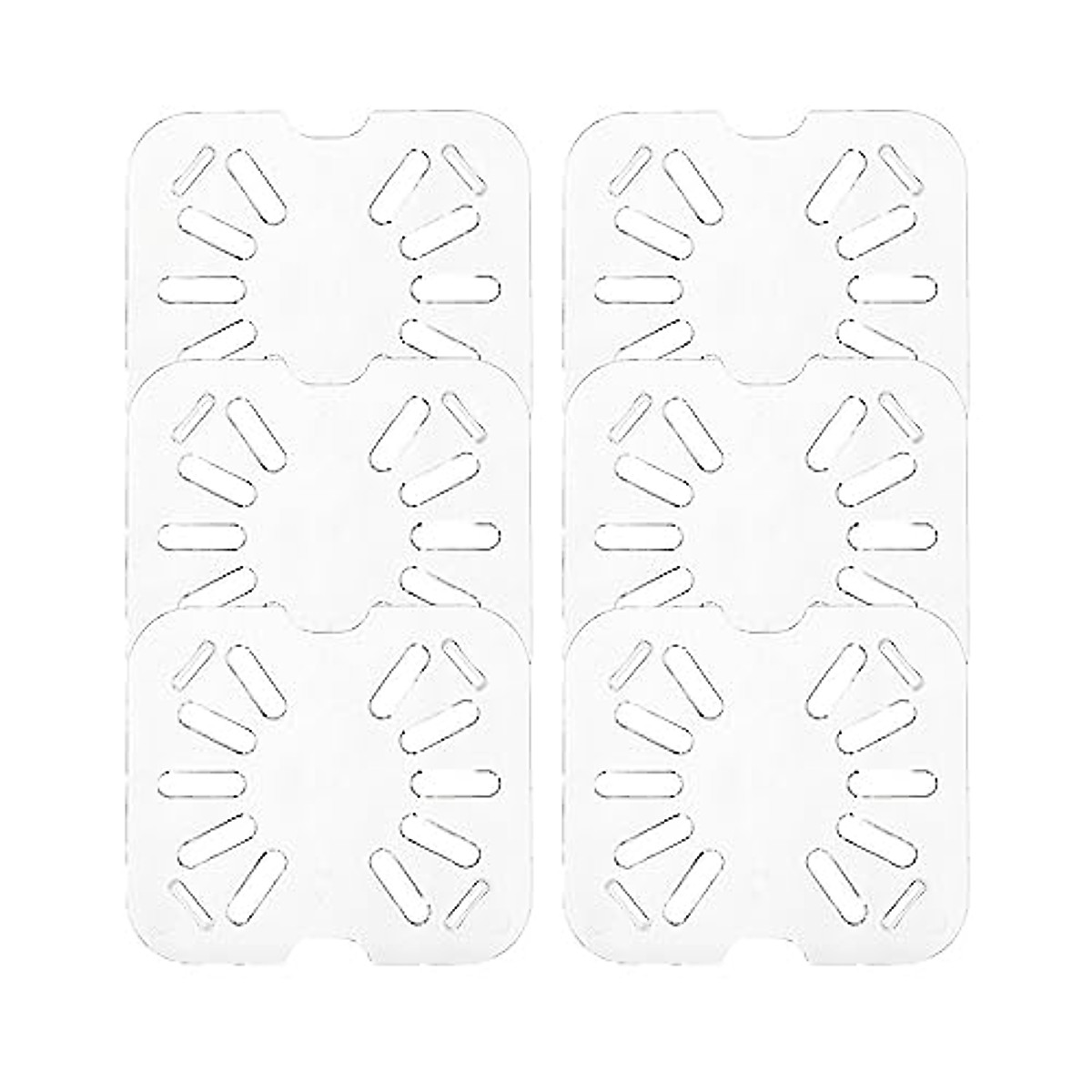 Carlisle FoodService Products Plastic Drain Shelf for 1/6 Size Food Pan Clear (Pack of 6)