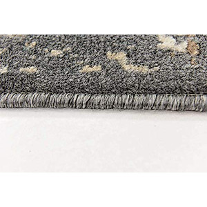 Unique Loom Tuareg Collection Vintage Distressed Traditional Area Rug, 2 ft 6 in x 10 ft, Gray/Beige