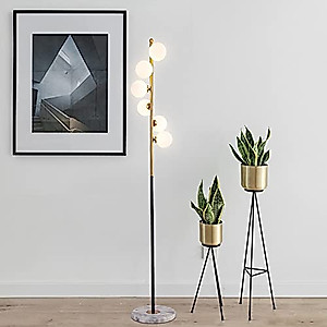 N/A LED Living Room Standing Lamp Bedside Lights Home Deco Lighting Glass Ball Fixtures Nordic Bedroom Floor Lamps