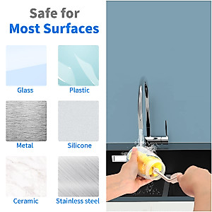 Xpovouetpa 7 Pcs Baby Bottle Brush Cleaner Set,Slicone Bottle Brush Sponge Bottle Scrubber Straw Cleaning Brush for Baby Bottles, Water Bottles, Straws, Tumblers, Wine Decanters,Flask and More(Green)