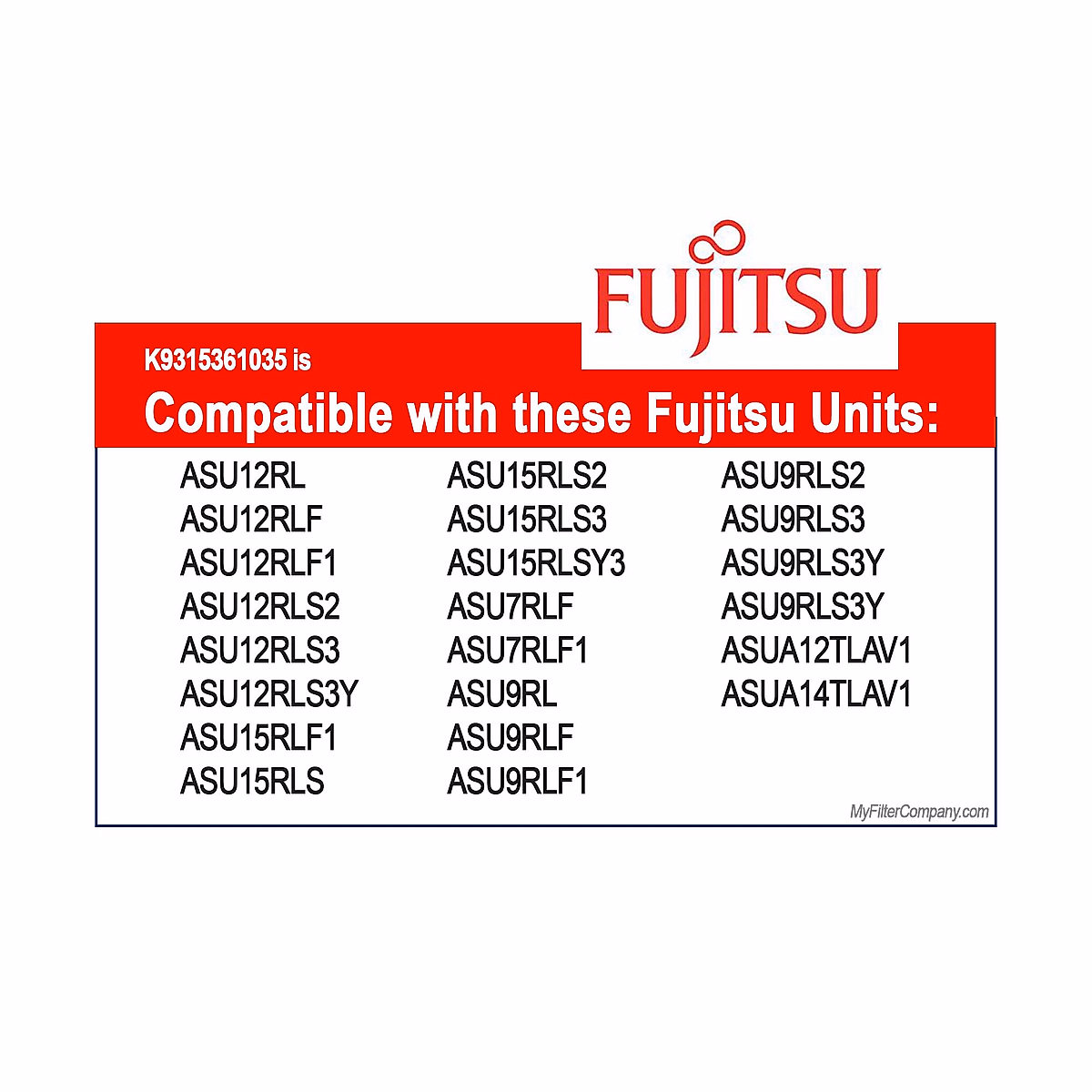 Fujitsu General UTR-FA16 K9315361035 Mini Split Filter Annual Supply Pack