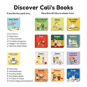 Cali's Books You are my Sunshine Nursery Rhymes - Interactive Sound Books for 1 year old, Perfect Musical Toys & Musical Books for Toddlers 1-3, Safe & Durable Book for 2 year old