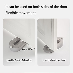 3 Pack Big Door Stopper,Door Stops with Door Holder,Premium Soft PVC Security Wedge for Bottom of on Tile,Concrete, Carpet,Wooden Floor,Fashion Design(3 Colors)