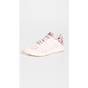 APL: Athletic Propulsion Labs Women's Techloom Tracer Sneakers, Creme/Beachwood/Leopard, Print, Pink, 7.5 Medium US
