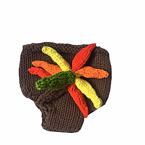 Ufraky Baby Turkey Knitted Crochet Hat Diaper Newborn Infant Photography Prop Costumes(Turkey)