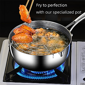 SHANGSYA Tri-Ply Hybrid Stainless Steel Sauce Pan Sauce Pot, Small Saucepan With Glass Lid, Nonstick Honeycomb Induction Saucier Pot Cookware, Dishwasher Safe & Oven Safe (1.6L/1.69qt)