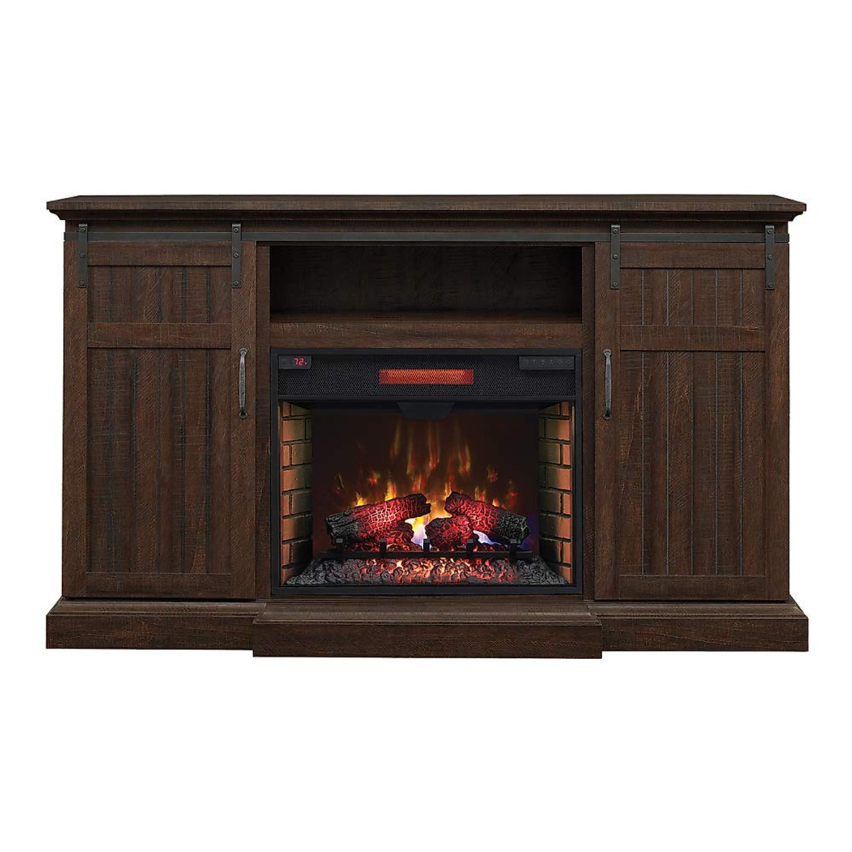 ClassicFlame Manning Infrared Electric Fireplace Entertainment Center, Saw Cut Espresso - 28MM9954-PD01
