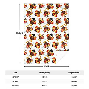 UNSUWU Funny Cartoon Chicken Cute Super Soft Throw Blanket, Plush Fluffy Indoor Outdoor Blankets, Warm Comfy Foldable Luxury Throws for Camping Stadium Beach Picnic Car, 40 x 60 Inch