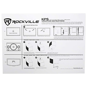 Rockville Pair KPS65 2-Way 400 Watt Karaoke Speakers+Wall Brackets/MDF, Black, 6.5"