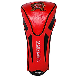Team Golf NCAA Maryland Terrapins Single Apex Driver Head Cover Golf Club Single Apex Driver Headcover, Fits All Oversized Clubs, Truly Sleek Design