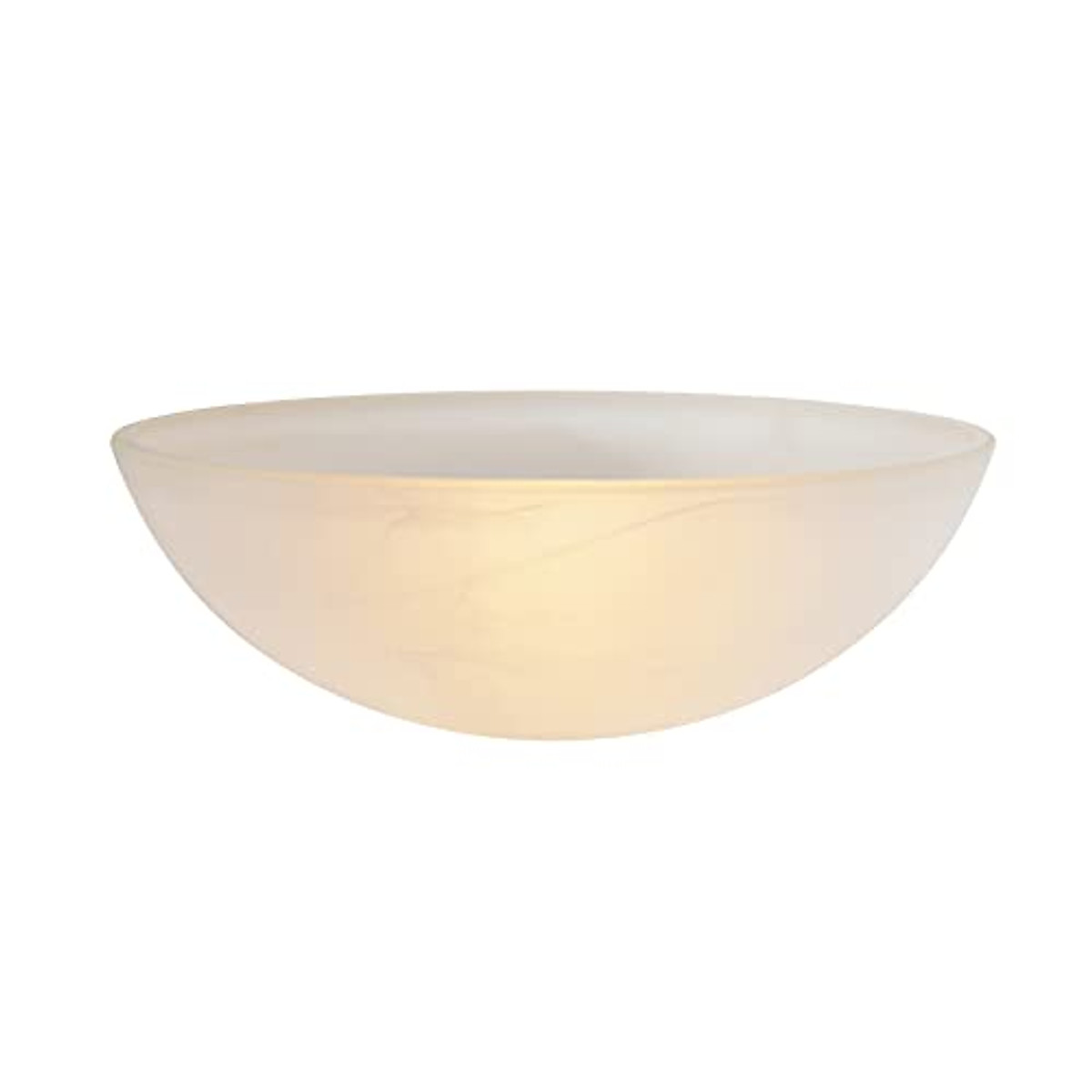 Aspen Creative 23141-11 Alabaster Shade for Medium Base Socket Torchiere, Swag Lamp and Pendant, 15-3/4" Diameter x 5-1/2" High, 1 Pack Replacement Glass