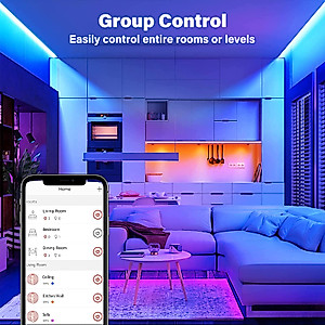 Sengled Smart LED Strip Lights, 16.4ft Wi-Fi LED Lights Work with Alexa and Google Home, 16 Million Colors, RGB, Music Sync, Adjustable Length, 25,000 Hours Life, Multi-Mode Support for Game, Movie