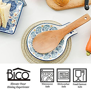 Bico Blue Talavera Ceramic Spoon Rest, House Warming Gift, Dishwasher Safe