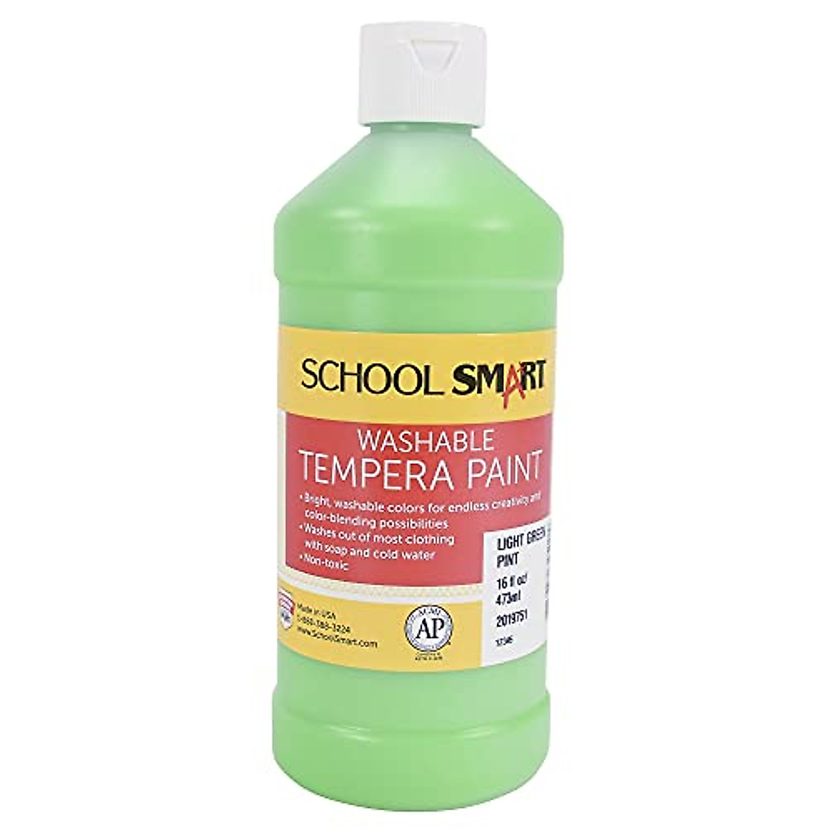 School Smart PAINT TEMPERA WASH LIGHT GREEN PINT