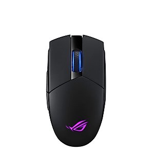 ASUS Optical Gaming Mouse - ROG Strix Impact II | Wireless Gaming Mouse with 16,000 DPI | 5 Programmable Buttons, RGB Lighting, 2.4 GHz, Long Battery Life, Lightweight, Ergonomic (Renewed)