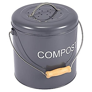 Garden Fertilizer Trash Can with Lid Trash Can - Kitchen Garden Fertilizer Barrel Deodorant Mini Bucket with Lid Storage Bin