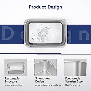 AIPERRO Stainless Steel Dog Bowls for Large Dogs, Large Capacity Metal Dog Water Food Bowl, Indoor and Outdoor Universal Pet Bowl