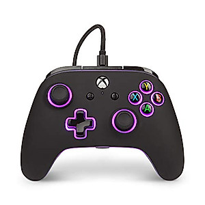 PowerA Spectra Enhanced Illuminated Wired Controller for Xbox One, gamepad, video game, gaming controller, works with Xbox Series X|S