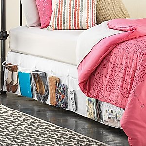 Whitmor Bedskirt Storage Organizer Clear