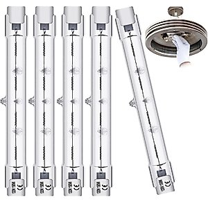Vinaco R7S Bulb 78MM 150W, 5 Pack R7S 150W 120V Bulb Warm White, R7S Halogen Bulb Dimmable J Type Linear Double Ended with R7S Base, R7S 78MM T3 150W for Work, Security, Landscape Light,Floor Lamp