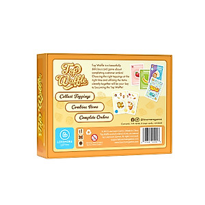 Lovemore Games Top Waffle Card Game - Beautifully Delicious Game for Kids, Teens, Adults, and Family Game Night - Great Gift for Ages 7+, 2-6 Players, 30-45 Minutes