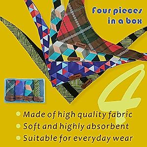 DeerBAO Dog Bandanas 4Pack,Dog Scarf,Dog Bandanas boygirl,Premium Durable Fabric,Adjustable Fit,Unique Shape,Suitable for All Kinds of Dogs,Provide Various Sizes(Large, Plaid)