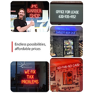 SpellBrite ATM INSIDE Sign for Business | ATM & EBT-Related Signs with Neon Look, Red LED Light | 33.2" x 6.3"