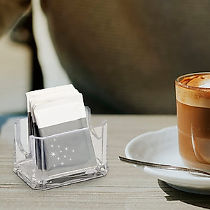 BESTonZON Tea Bag Box Sugar Bag Seat Coffee Containers Tea Bags Small Containers Coffee Tea Bags Coffee Organizer Sugar Packets Coffee Bar Home Tea Bag Case Acrylic Office Candy Base